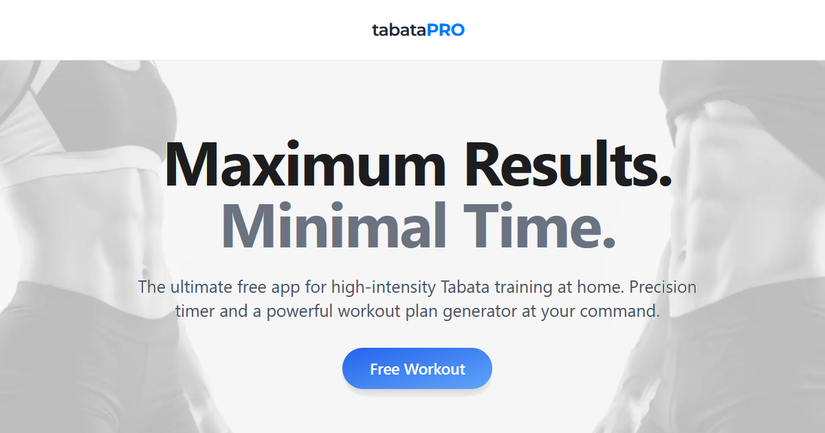 Free Online Tabata Workout Plan and Timer App with Music